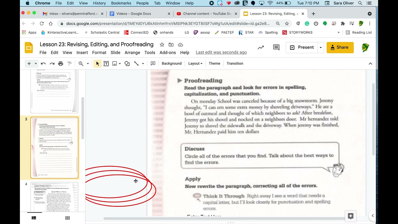 PSSA Lesson 23 Revising, Editing, and Proofreading Grade 3