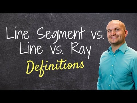 What is the difference between a line, line segment and ray