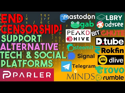 Fight Censorship! Use Alt Tech Platforms:Bitchute LBRY Trovo Minds Gab Mastodon Hive Signal Telegram