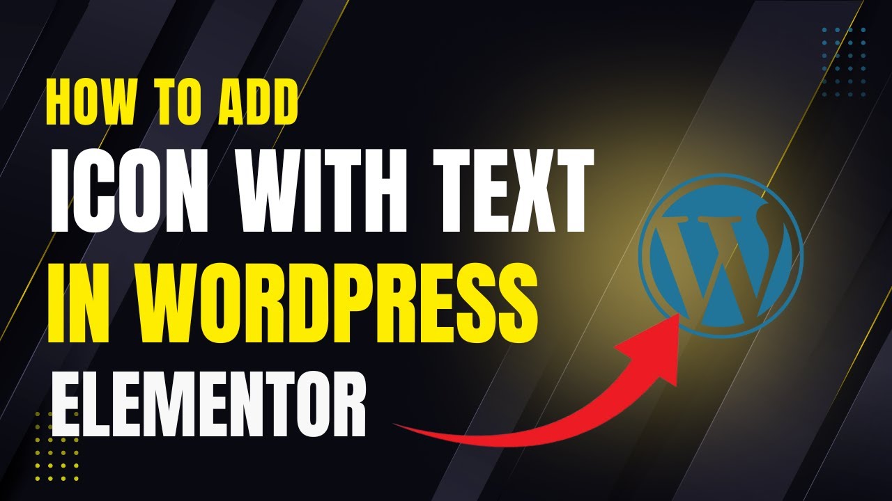How to Add Icon with text in Wordpress Elementor
