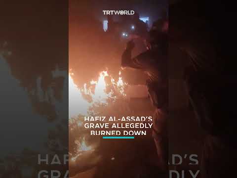 Grave of Hafez al-Assad, father of Bashar al-Assad, allegedly set on fire
