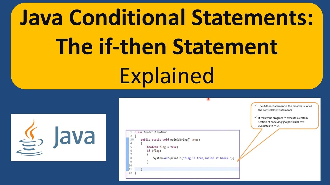 Java Conditional Statements: The if-then Statement Explained | Java Tutorial