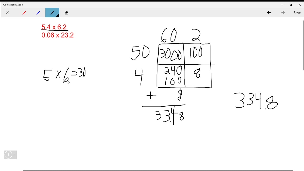 5th Grade Math: Multiplying Decimals with Area Model