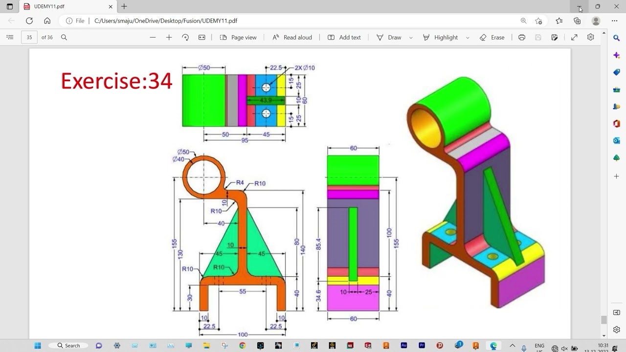 Master Autodesk Fusion 360 | Engineering Model & Assembly | Tutorial No 34