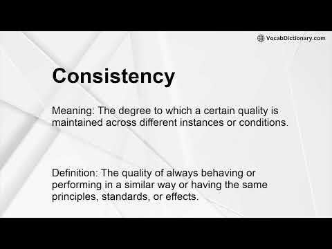 Consistency Meaning