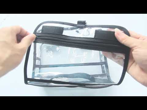 Relavel Hanging Toiletry Bag, Clear Travel Toiletry Bag with Makeup Bag for Men and Women (Clear)