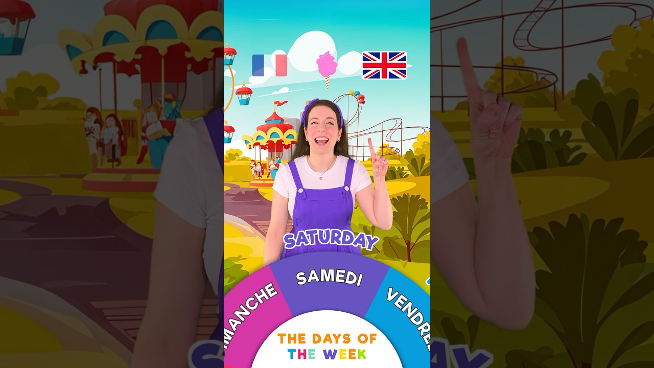 Les jours de la semaine / The days of the week 🥰 #learning #french #english #enfants #kids