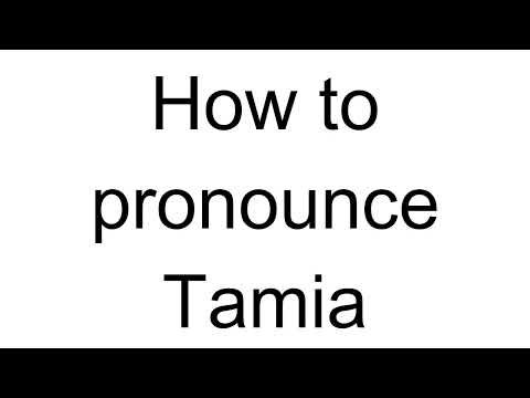 How to Pronounce Tamia (English)