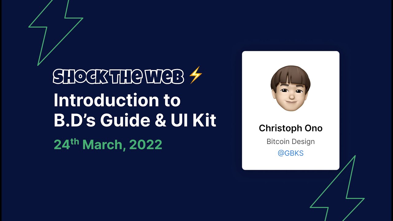 Introduction to Bitcoin Design's Guide & UI Kit