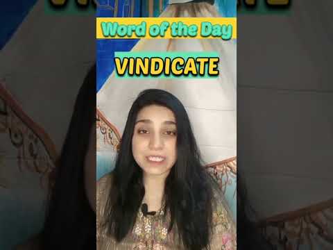 Vindicate|Word of the Day|English Vocabulary#youtubeshorts