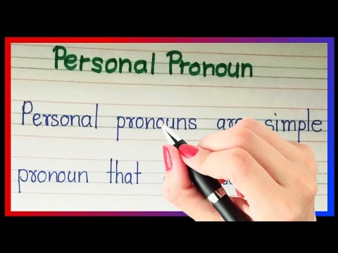 Definition of personal pronoun | What is personal pronoun | Example of personal pronoun