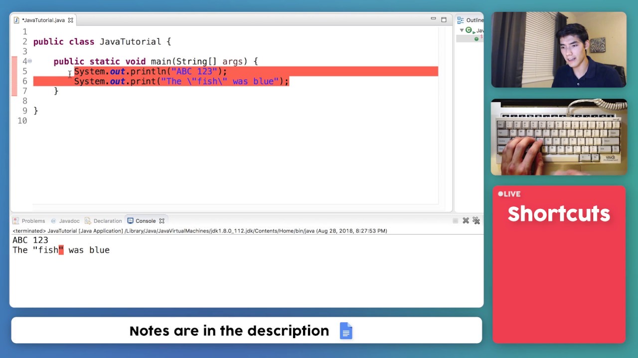 Escape Sequences In Java #4