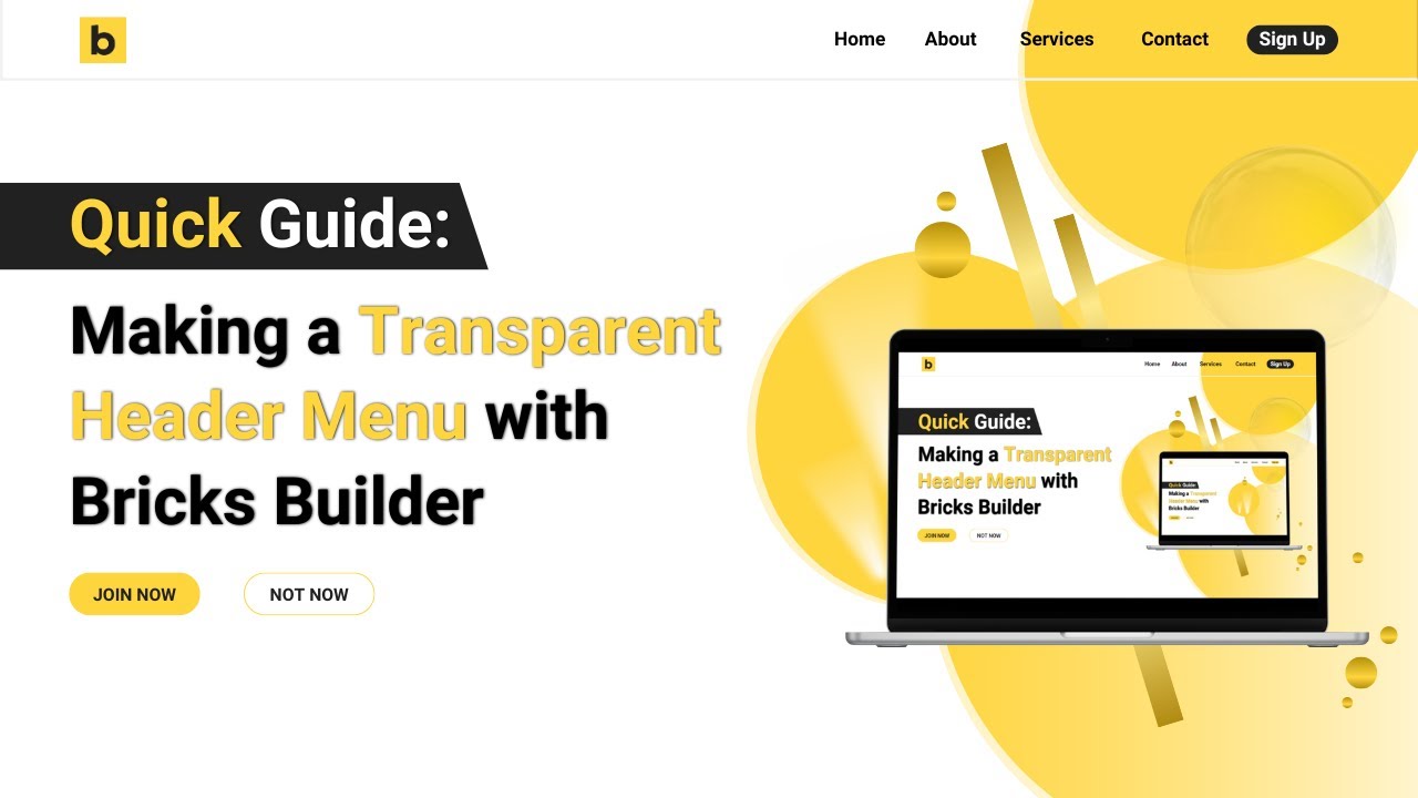 Create a Transparent Header Menu in Bricks Builder