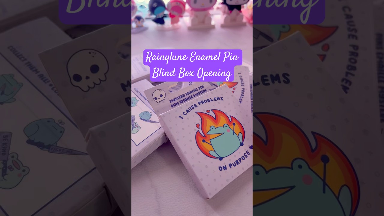 Rainylune x Daiso Blind Box Pins 🐸#rainylune #daiso #blindbox #enamelpins
