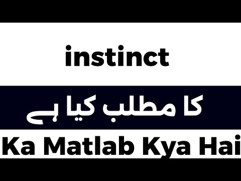 Instinct Meaning In Urdu | Instinct Meaning | Instinct Ka Matlab Kya Hota Hai | Instinct Urdu Meanin