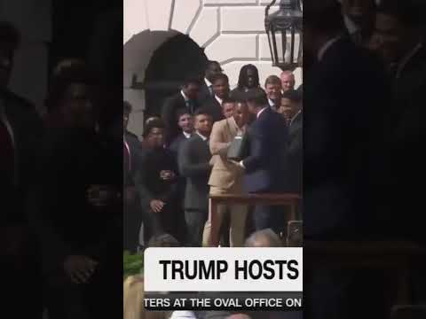 WATCH JD Vance Break The Ohio State University's College Football Championship Trophy
