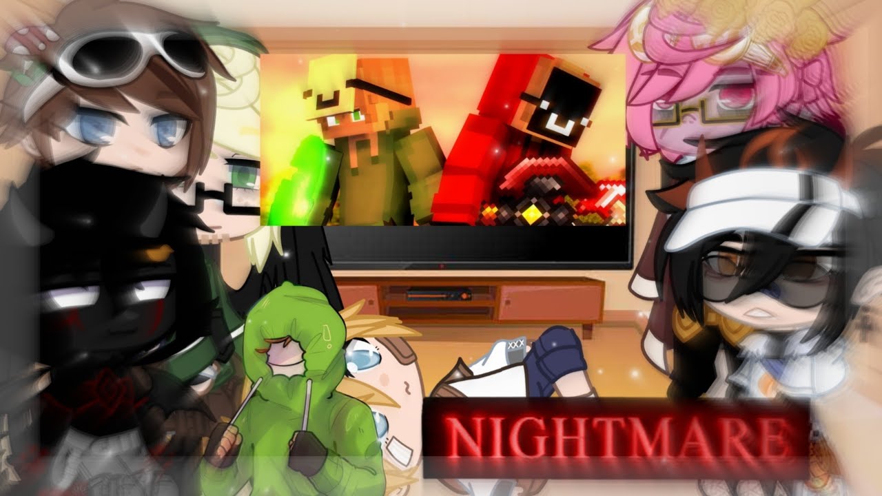 🍭🍩✨️mcyt reaction  to dream vs nightmare✨️🍩🍭☆♡ṠṲṀḬ(._.)♡☆