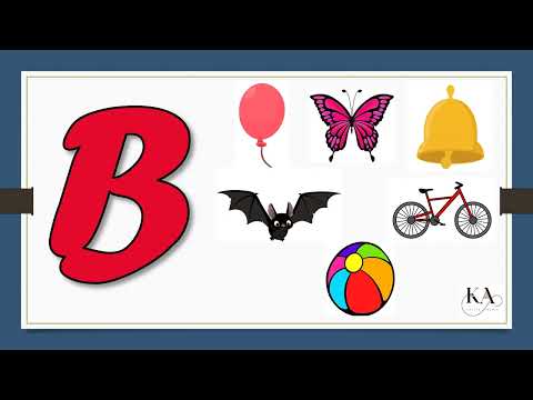 Words starting from B | Letter B | Letter B words | Consonant B | Words that start with B | Kids |