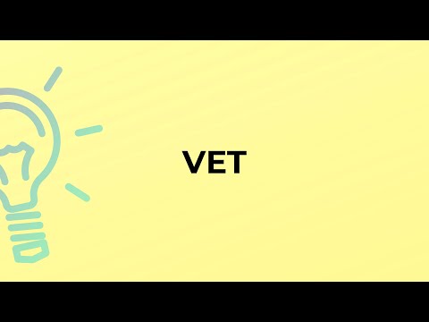 What is the meaning of the word VET?