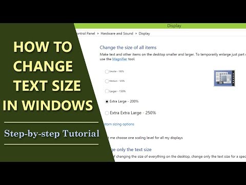 How to Change Text Size in Windows | How to Enlarge Font
