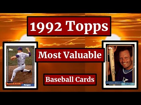 1992 Topps Baseball Cards -16 Most Valuable