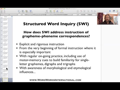 Structured Word Inquiry (SWI) and grapheme-phoneme correspondences