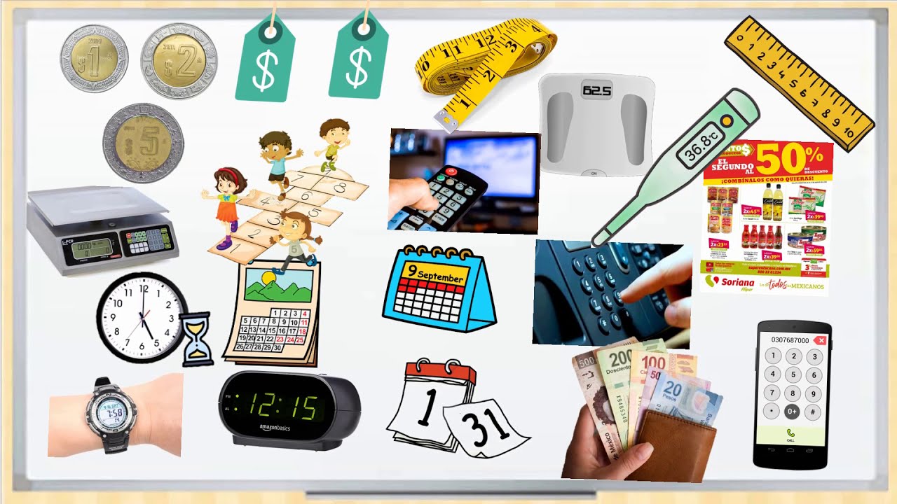 Usos de los números en la vida cotidiana - PREESCOLAR