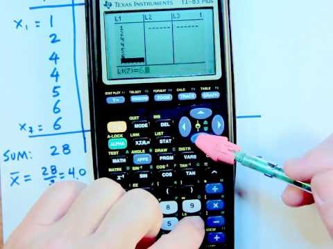 COMPUTING SAMPLE STANDARD DEVIATION USING TI 83 PLUS