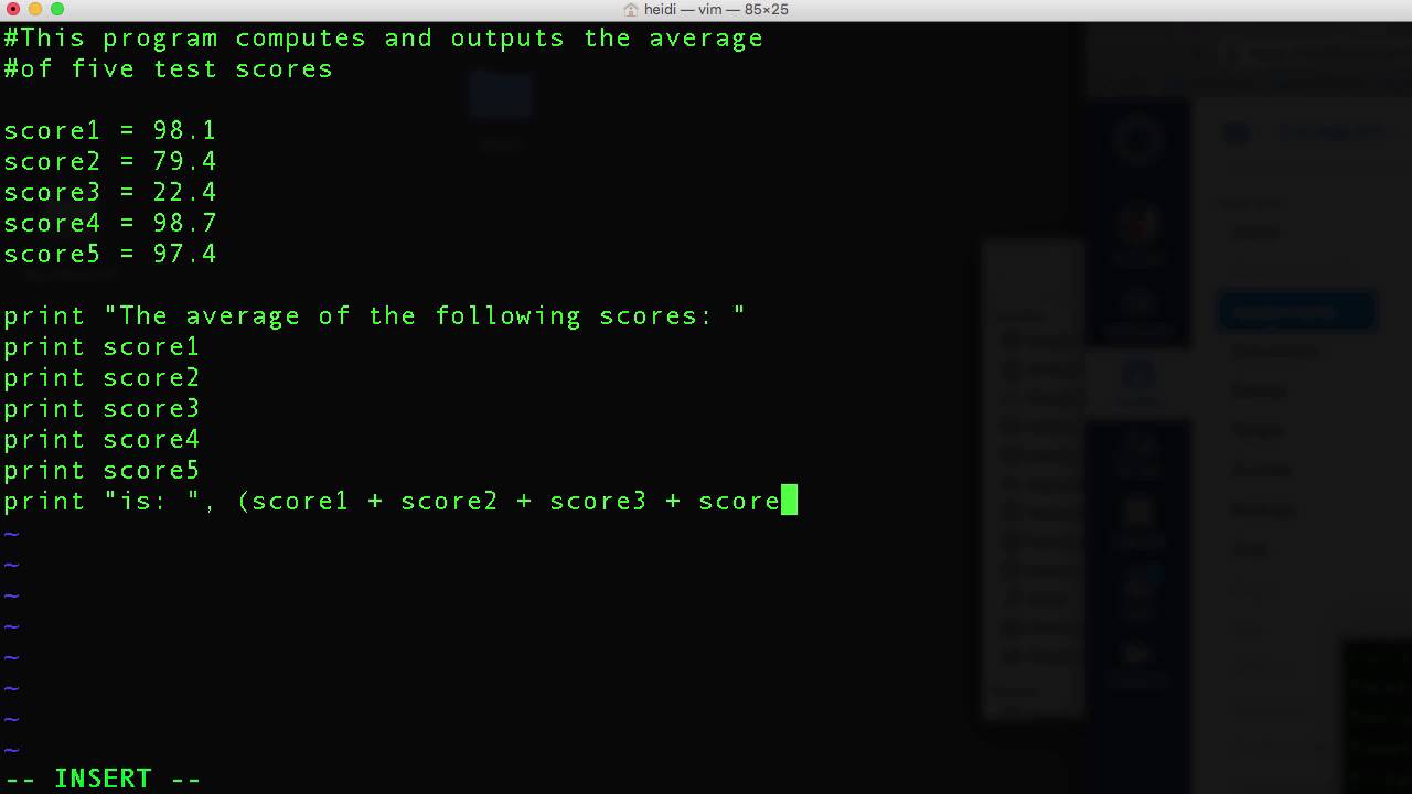Python:  Simple program calculates and prints average