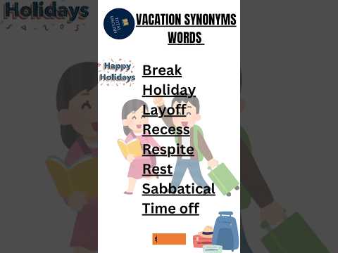 Vacation Synonyms #vacation #synonyms #antonyms #vocabularywords #vacation #ahorts #spokenenglish