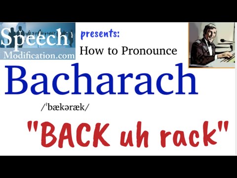 How to Pronounce Burt Bacharach
