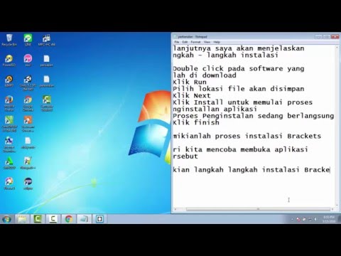 [VIDEO] Tutorial Menginstal Brackets (PHP Editor) | blog saraswati