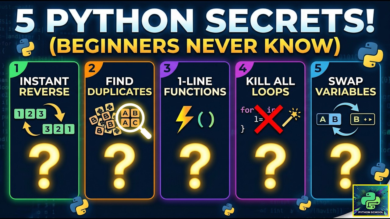 5 Python Tricks Every Developer Should Know #python #coding #programming #learning #pythontutorial