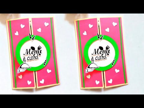 menu card design ll creative menu card for home science prectical ll #9 ll #papercraft