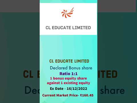 CL Educate Ltd Bonus Share
