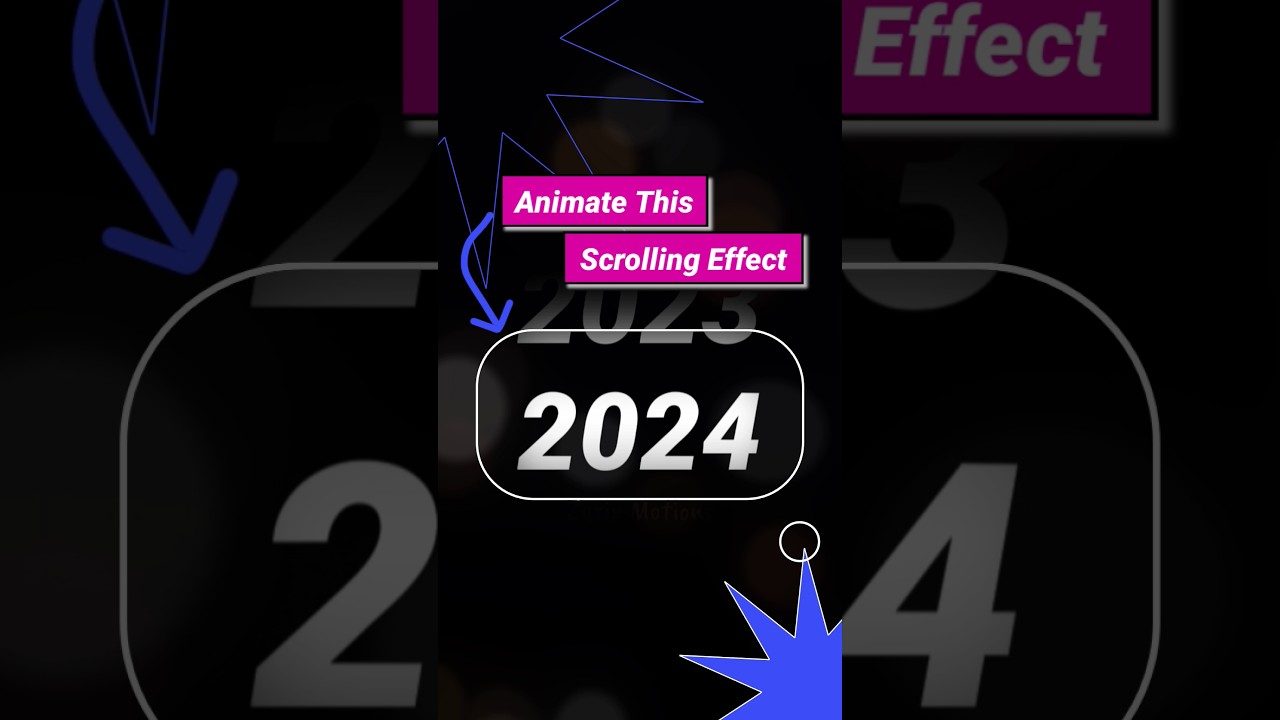 Alight Motion Tutorial | Year Scrolling Animation | #shorts #editing #motiongraphics