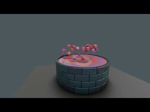 VR180 Candy Bounce Blender Geometry Node Demo