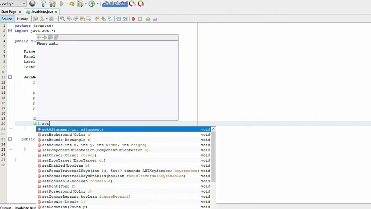 Integrative Programming and Technologies - Java AWT TextField