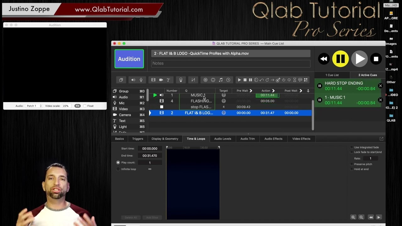 11 Stop Cues Qlab Tutorial (Pro Series)