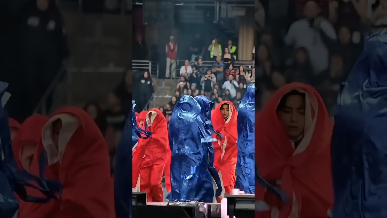 Our baby bear can’t handle the cold😭🐻💜 Stanford Concert D2