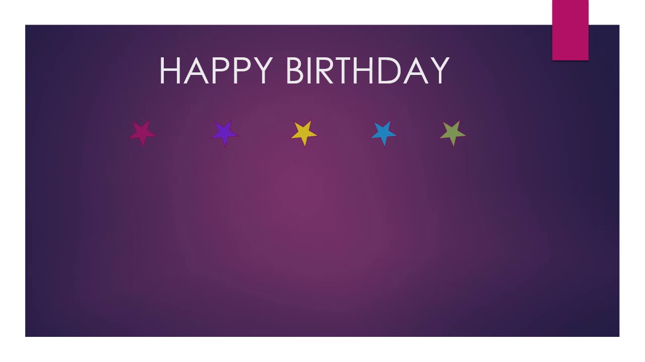 Happy Birthday Slide show in PowerPoint