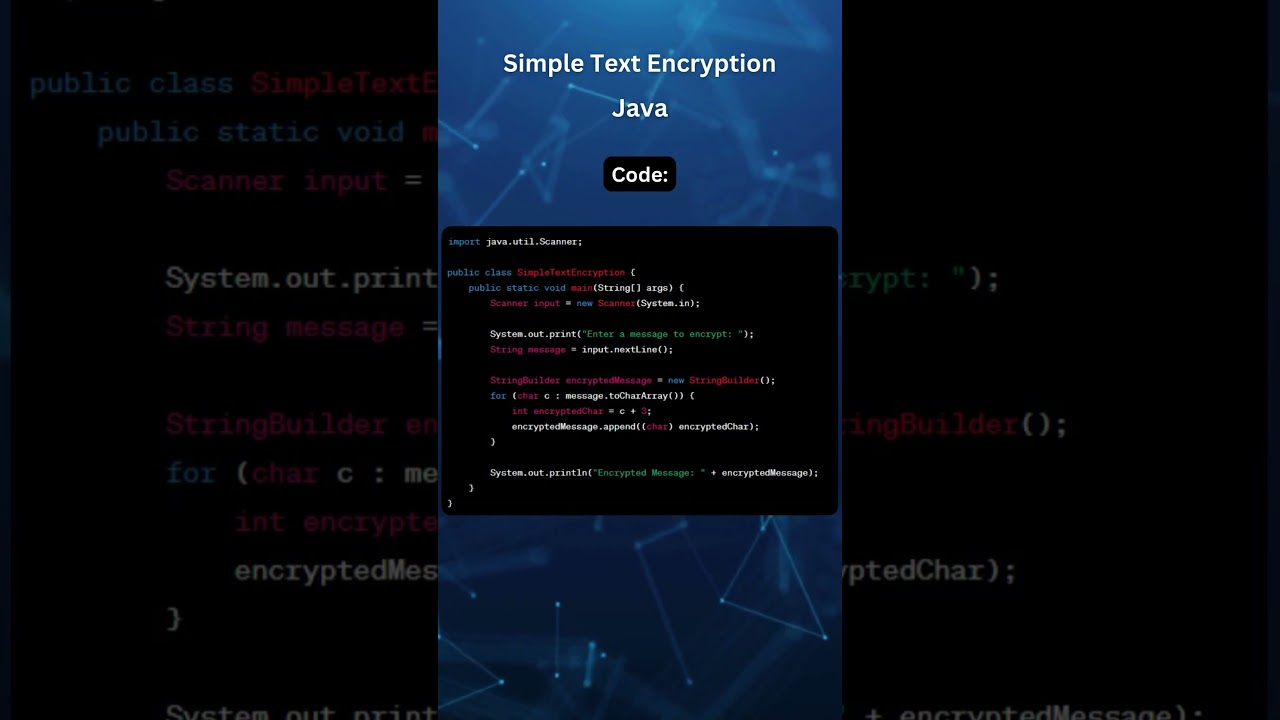 Simple Text Encryption in Java #coding #gaming #code #coder #java #tutorial #developer #programming