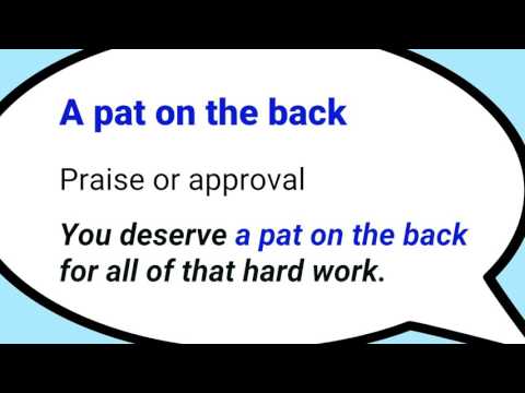 A pat on the back