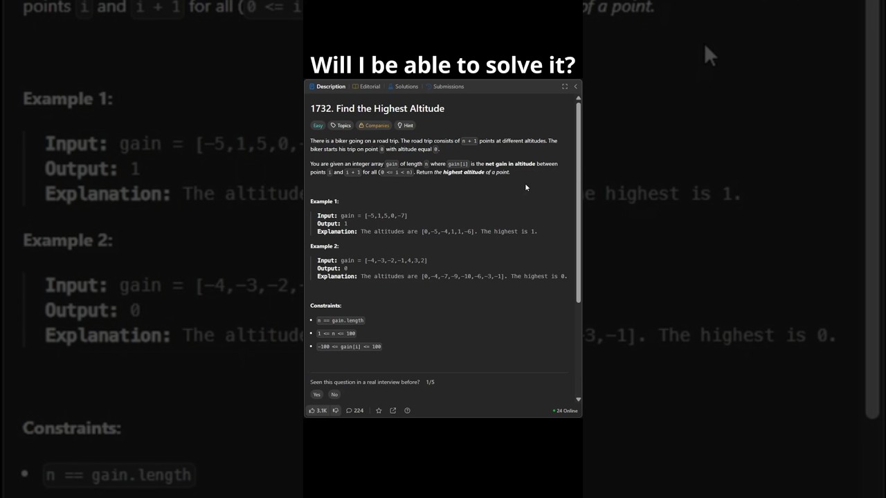 Day 106 of trying to solve LeetCode problems #coding