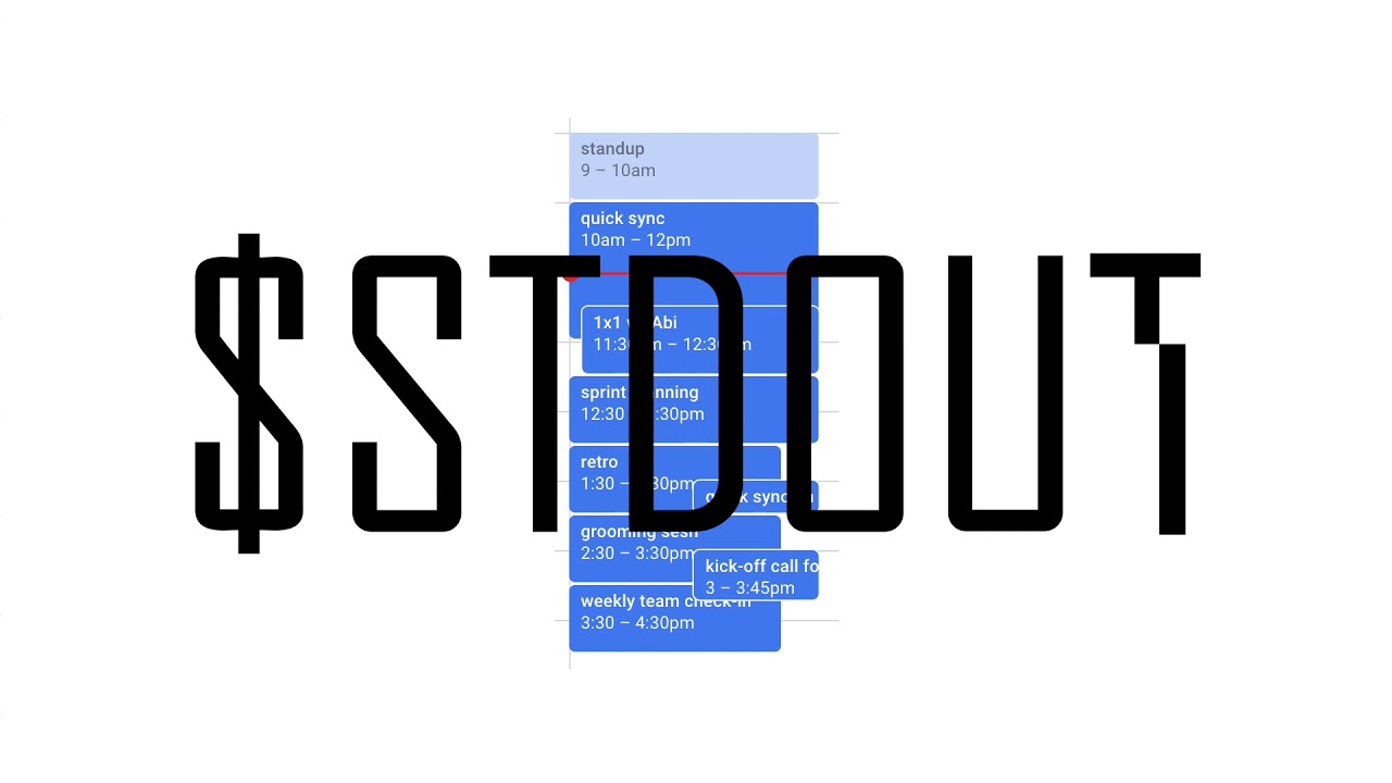 $stdout - Meetings