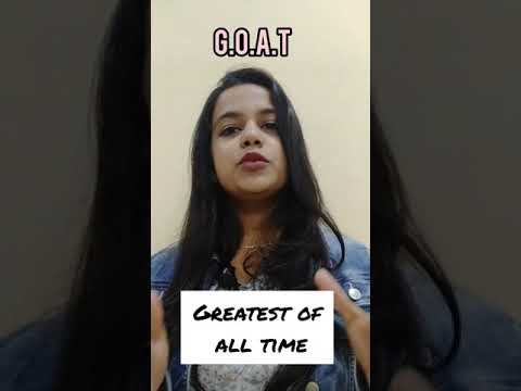 G.O.A.T. is an acronym which stands for 'greatest of all time'. #ritikasawant