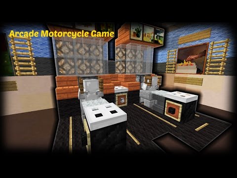 Minecraft - How to make an Arcade Motorcycle Game Minecraft Project