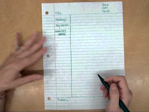 Cornell Notes: How-To Videos | College Prep (AVID): 10th Grade
