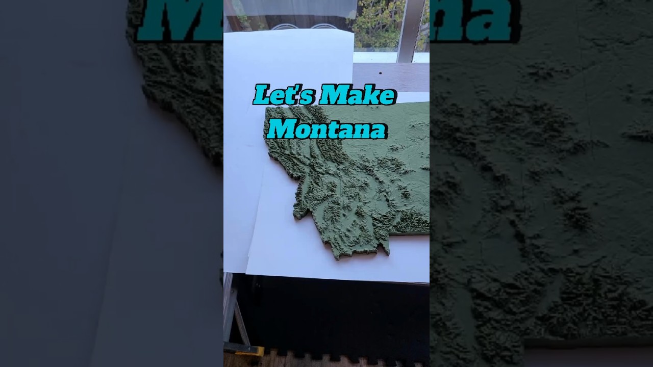 3D Printing Montana #3dprinting #maps #map #montana #glaciernationalpark #billings  #missoula #butte
