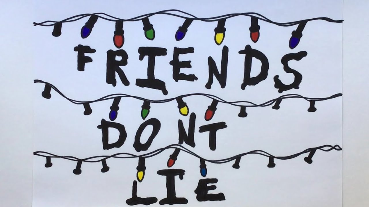 How to draw Stranger Things Light Wall “Friends don’t lie” - Eleven